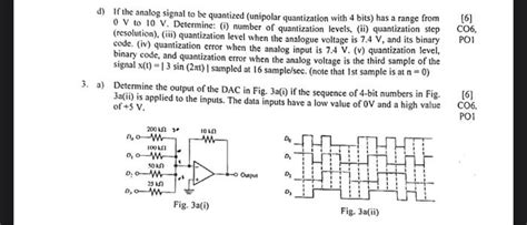 D If The Analog Signal To Be Quantized Unipolar Chegg