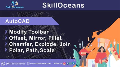 Autocad Tutorial For Beginners Modify Toolbar Explained In Hindi Part Youtube