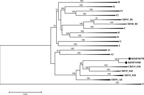 Genomic Characterization Of Two Novel Hiv 1 Unique Crf01 Ae B Recombinant Forms Among Men Who