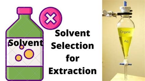 Solvent Selection For Extraction And Distribution Coefficient