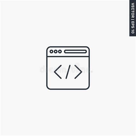 Web Site Development Linear Style Sign For Mobile Concept And Web