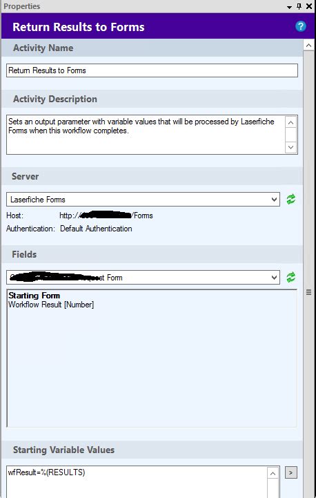 How To Send Information From Workflow To Laserfiche Form Process