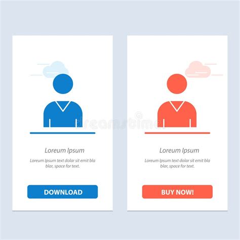 Avatar Interface User Blue And Red Download And Buy Now Web Widget Card Template Stock Vector
