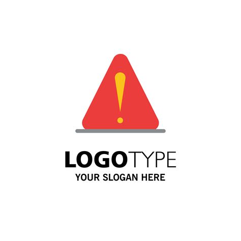 Alert Danger Warning Logistic Business Logo Template Flat Color