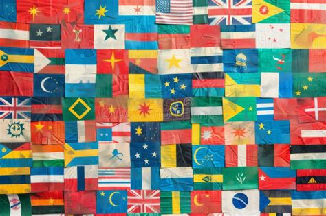 Flags Of Unity Celebrating Global Diversity Stock Illustration