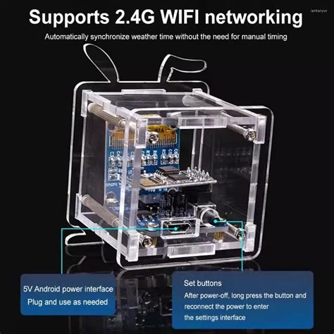Esp8266 Mini Weather Forecast Interactive Analog Clock Kit With 096