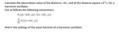 solved calculate the observation value of the distance
