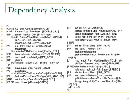 Ppt Partial Dependency Parsing For Irish Powerpoint Presentation