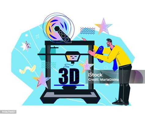 3d 프린터 서비스 배너 또는 포스터 만화 평면 벡터 그림이 격리되어 있습니다 3d 프린팅 필라멘트에 대한 스톡 벡터 아트 및 기타 이미지 3d 프린팅 필라멘트 3차원