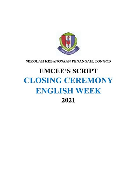 Closing Ceremony Emcees Script Download Free Pdf Human Communication