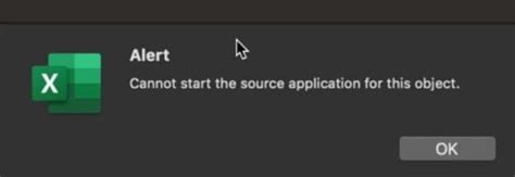 How To Fix The Error Cannot Start The Source Application For This Object In Excel