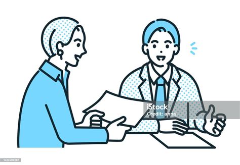 자료를 확인하는 동안 고객에게 서비스를 제공하는 사업가의 삽화 자료 Staff Meeting에 대한 스톡 벡터 아트 및 기타 이미지 Staff Meeting 검사 보기