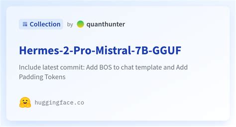 Hermes 2 Pro Mistral 7b Gguf A Quanthunter Collection