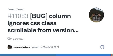 Bug Column Ignores Css Class Scrollable From Version 230 · Issue