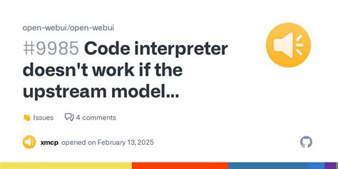 code interpreter doesn t work if the upstream model streams into a