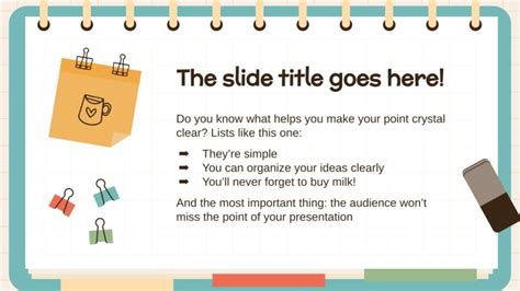 Creative Grid Notebook Google Slides PPT