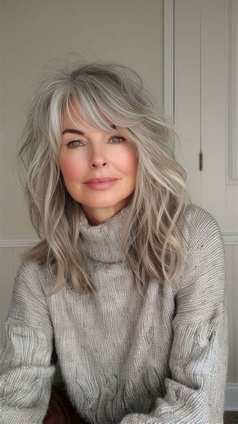 Bangs With Grey Hair Bangs With Gray Hair Silver Bohemian Strand