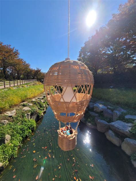 🎈라탄 열기구🎈 전구 미포함 아이디어스