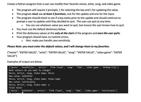 Solved Create A Python Program That A User Can M Solutioninn