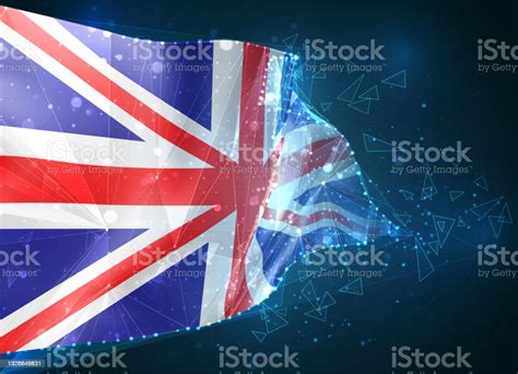 파란색 배경의 삼각형 다각형의 벡터 플래그 가상 추상 3d 개체 0명에 대한 스톡 벡터 아트 및 기타 이미지 0명 개발 개체 그룹 Istock