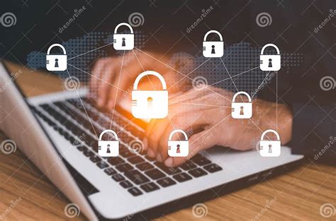 Internet Security And Data Protection Concept Blockchain And