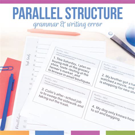 Parallel Structure And Parallelism In Writing Presentation Task Cards