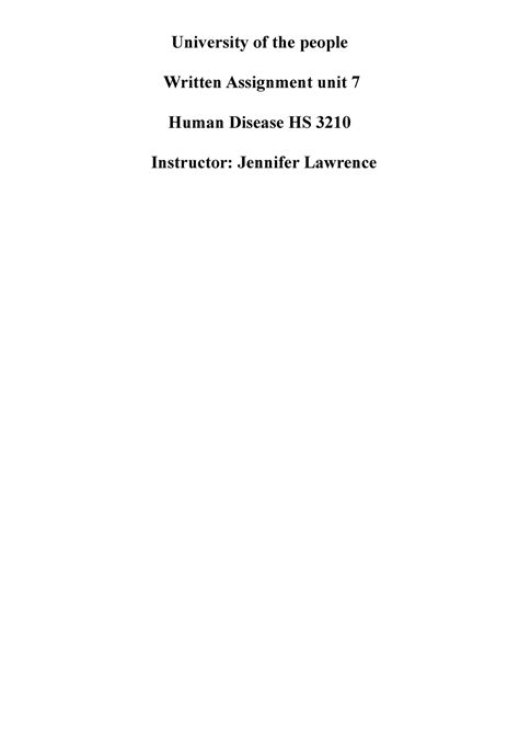 WA Unit HS Written Assignment Unit HS University Of The People Written