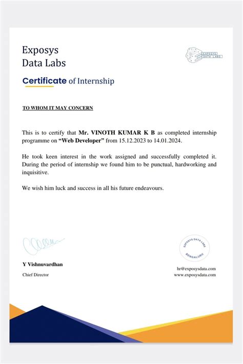 Vinoth Kumar K B On Linkedin Webdeveloper Internshipcomplete