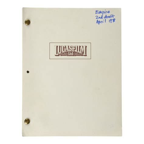 1689 Bound Lucasfilm Research Library Second Draft Script Star Wars The Empire Strikes Back