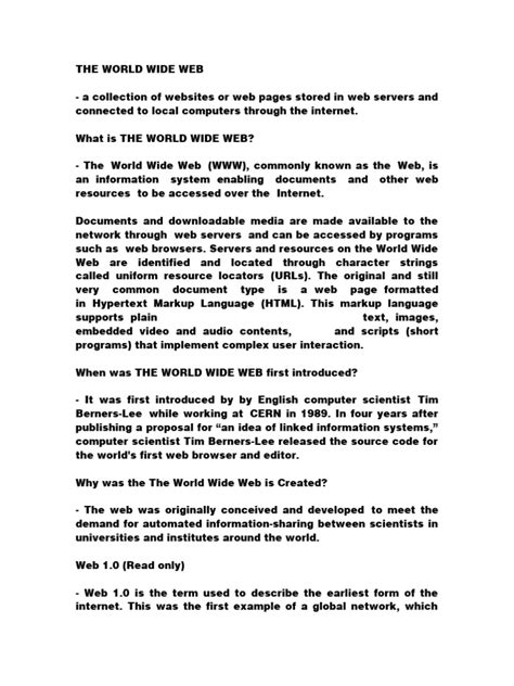 the world wide web pdf world wide web internet and web