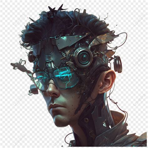 미래 기술 패션 크리에이티브 사이버 펑크 캐릭터 초상화 모델링테크놀로지초현대적 Png 일러스트 무료 다운로드 Lovepik