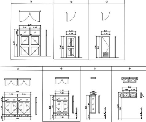 Elevation And Section Design Of Door Window And Ventilator In AutoCAD D Drawing CAD File Dwg