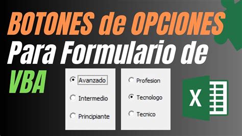 🟢 Botones De Opciones Para Formulario De Visual Basic 🟢 Youtube