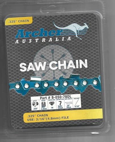 20 Archer Chainsaw Chain 325 Pitch 050 78dl Semi Chisel Part B 050