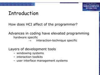 HCI E Ch Implementation Support PPT Operating Systems Computer Software And Applications