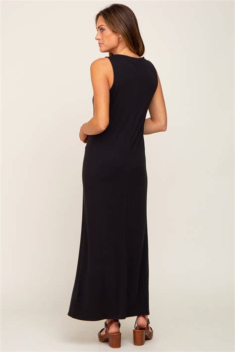 Black Sleeveless Maxi Dress Pinkblush