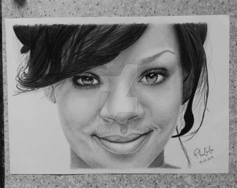 Rihanna Pencil Sketch By Phurtemba On Deviantart