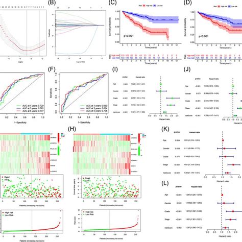 Construction And Validation Of The Prognostic Risk Model A Partial Download Scientific