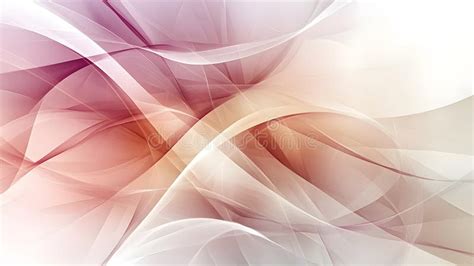 Abstract Flowing Waves In Soft Colors Create A Serene And Modern Visual Effect Stock