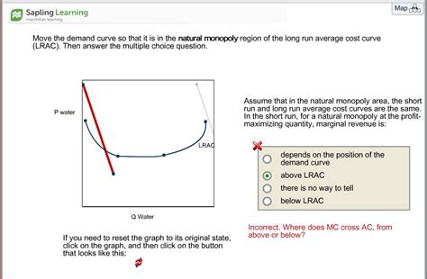 Solved Map Ea Sapling Learning Macmillan Move The Demand