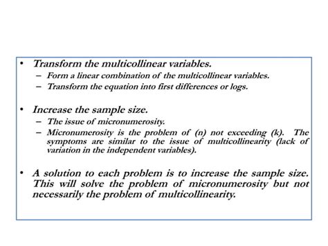 Multicolinearity Pptx Physics Science