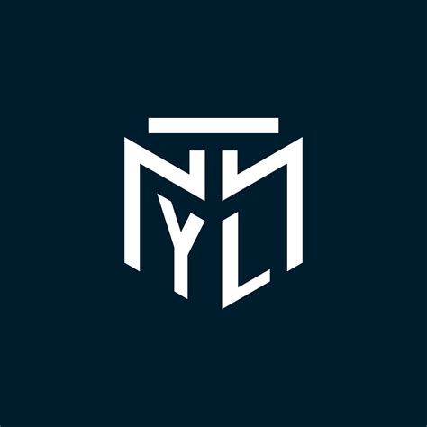 YL Monogram Initial Logo With Abstract Geometric Style Design 11753561