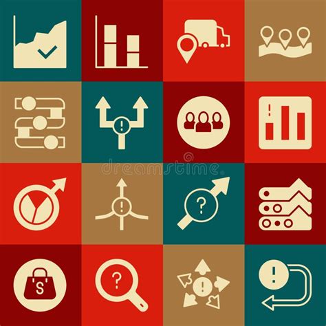 Set Arrow Graph Chart Diagram Pie Infographic Delivery Tracking Financial Growth Increase