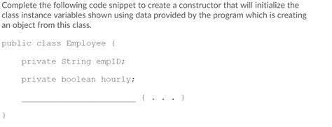 Solved Which Of The Following Statements About A Class Is