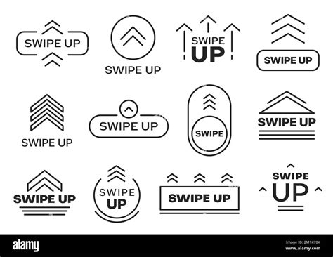 swipe up icons and buttons application interface element website