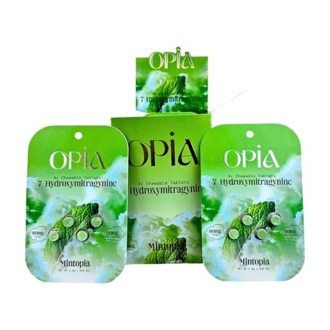 Opia 7 Hydroxymitragynine Chewable Tablets 4ct Pk 20mg Per Tablet Box Of 10 Pack Empire