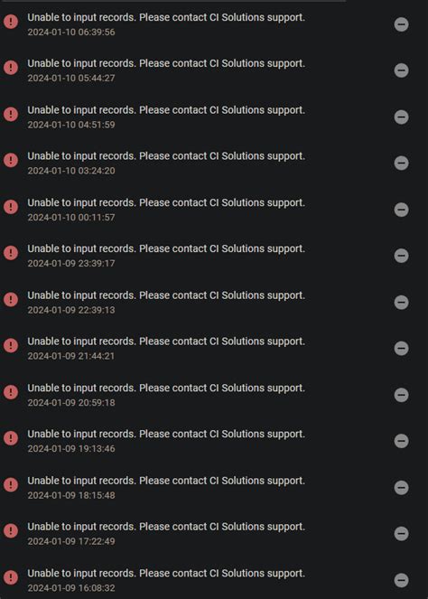Sftp Unable To Import Records Error