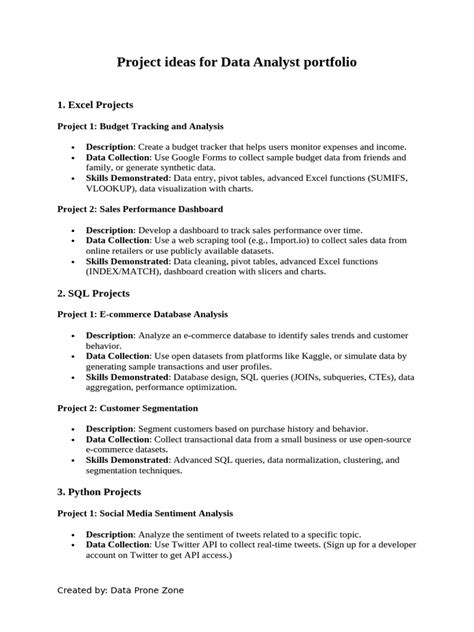 Data Analytics Project Ideas Pdf