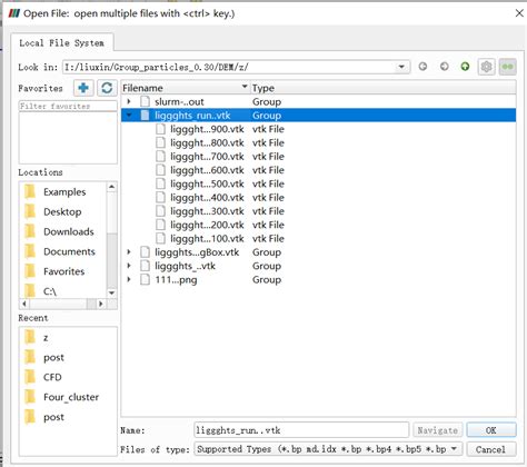Paraview导入vtk时间group文件错误