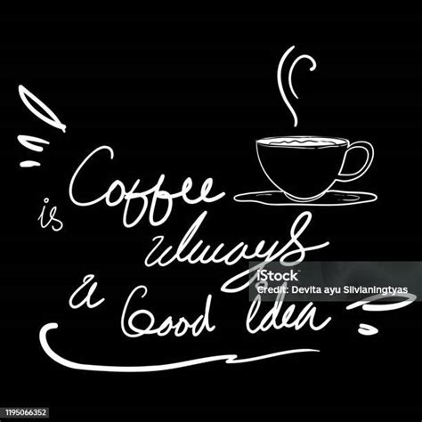 카페 장식 및 상점 광고 벡터에 대한 문구 따옴표 디자인 요소와 손으로 쓴 레터링 커피 개념에 대한 스톡 벡터 아트 및 기타